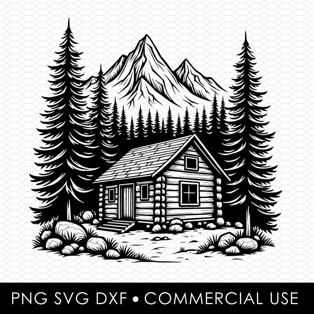 Cabin Svg, Cabin Png, Cabin Cut File, Cabin Dxf, Cabin Laser Cut File ...