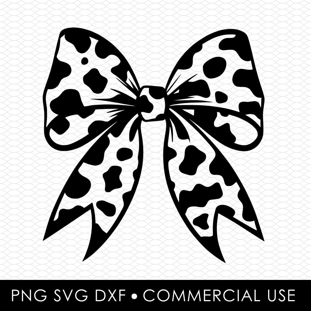 Cow Print Coquette Bow Svg Dxf Png, Laser Cut File, Sublimation Design ...