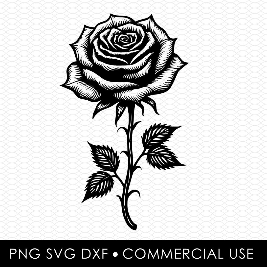 Rose Svg Dxf Png, Laser Cut File, Sublimation Design, Svg Cut File ...