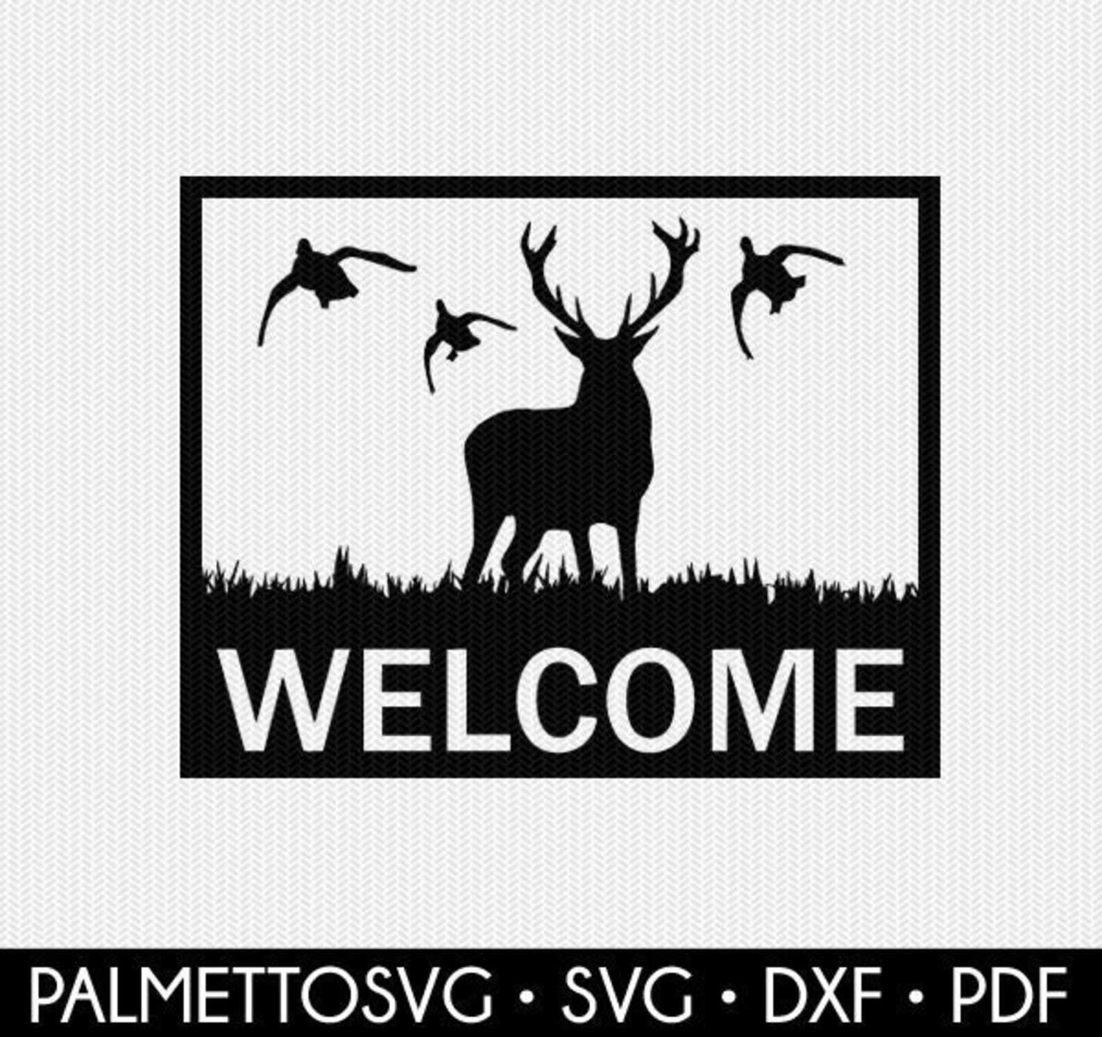 Welcome Svg Deer Svg Deer Dxf Welcome Dxf Welcome Sign - Etsy