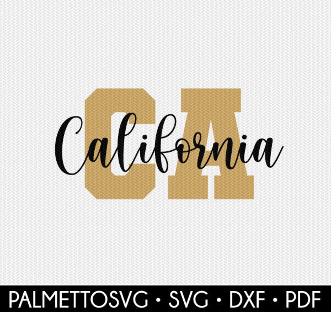 California Svg California Dxf File California Cut File - Etsy