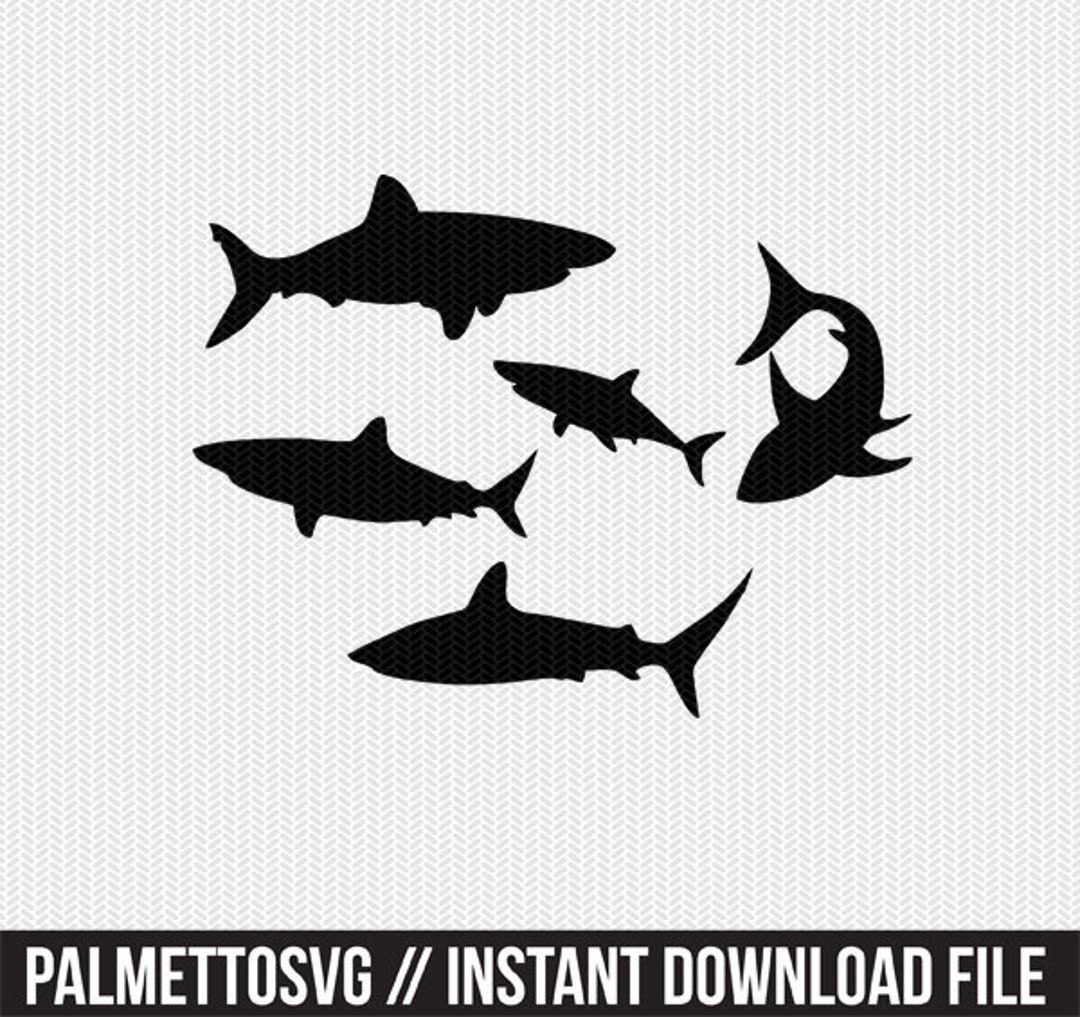 Sharks Svg, Shark Dxf File, Shark Cut File, Shark Svg File, Beach Svg ...