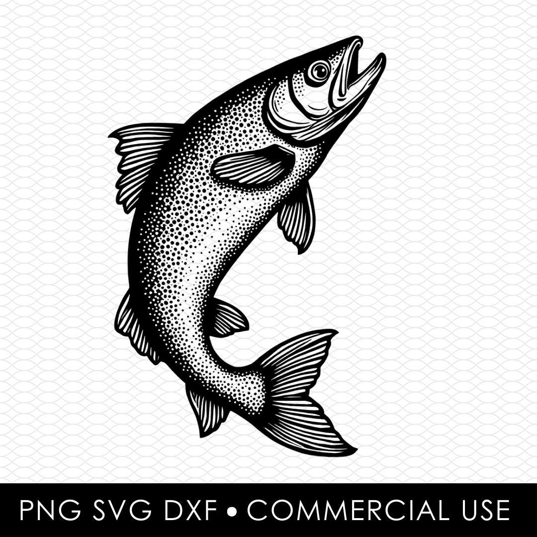 Trout Svg, Trout Png, Trout Png, Fishing Svg, Trout Dxf, Sublimation ...