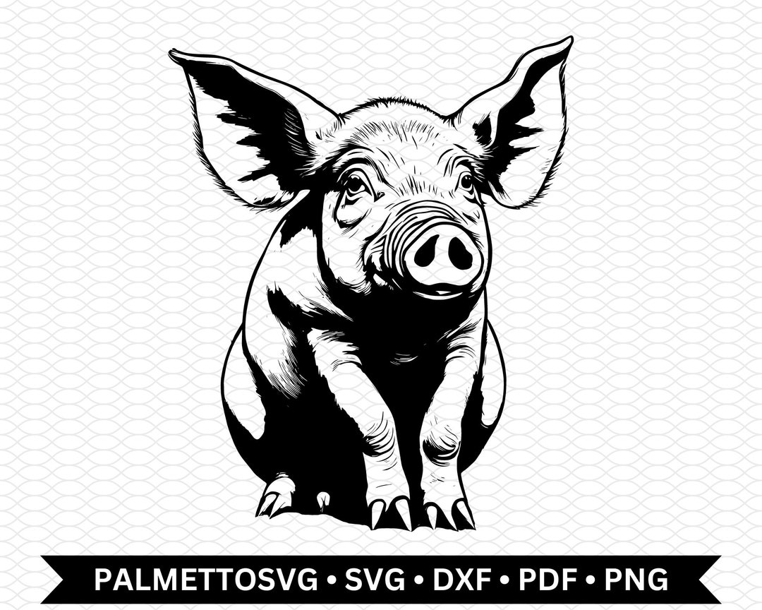 Cerdo svg, cerdo png, archivo dxf de cerdo, archivo de corte de cerdo ...