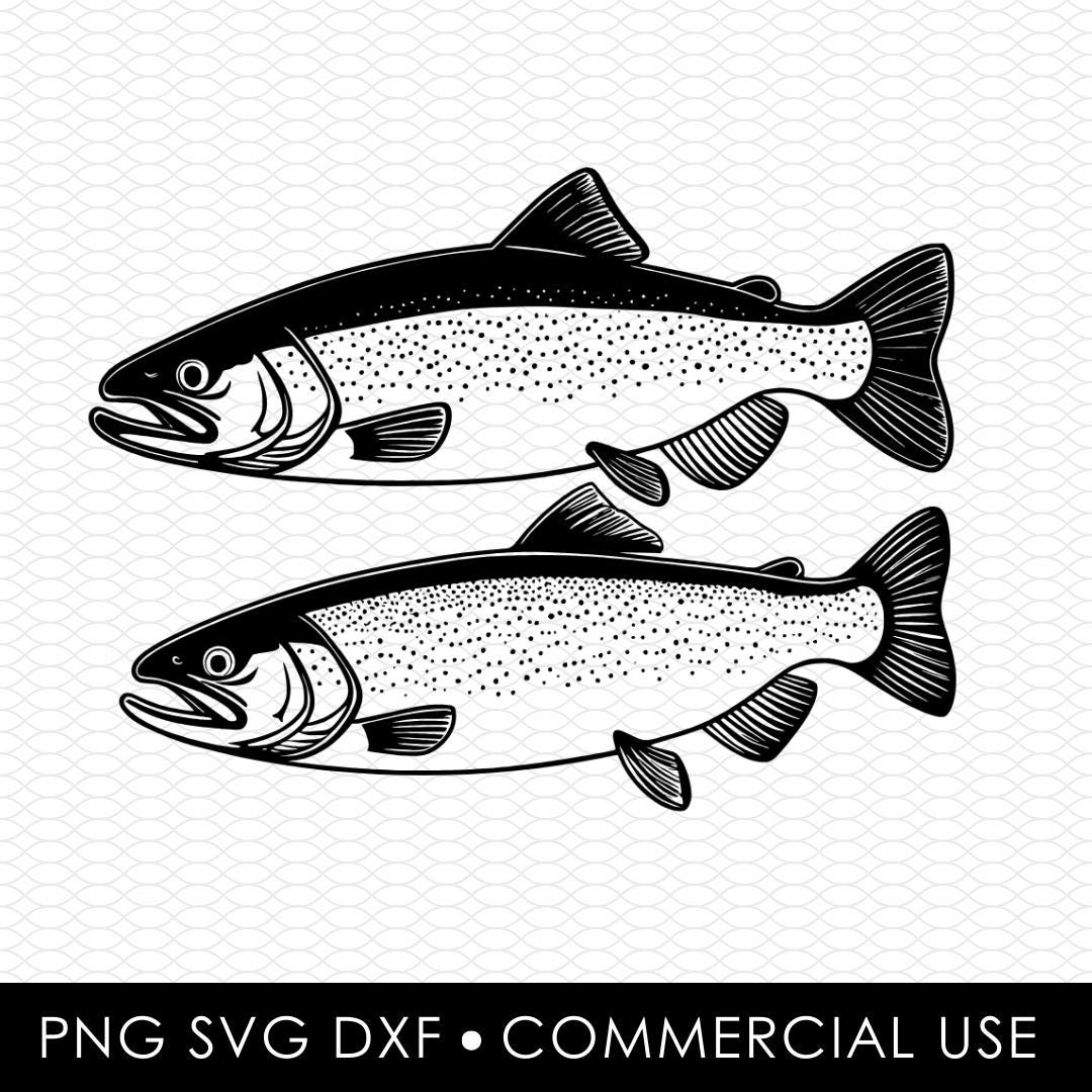Trout Svg, Trout Png, Trout Png, Fishing Svg, Trout Dxf, Sublimation ...