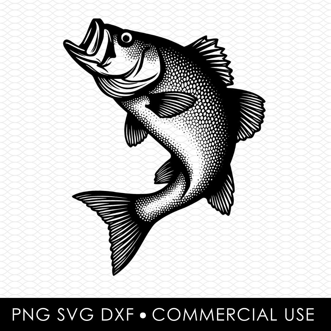 Bass Svg, Bass Png, Bass Png Design, Bass Dxf, Fishing Svg, Sublimation ...
