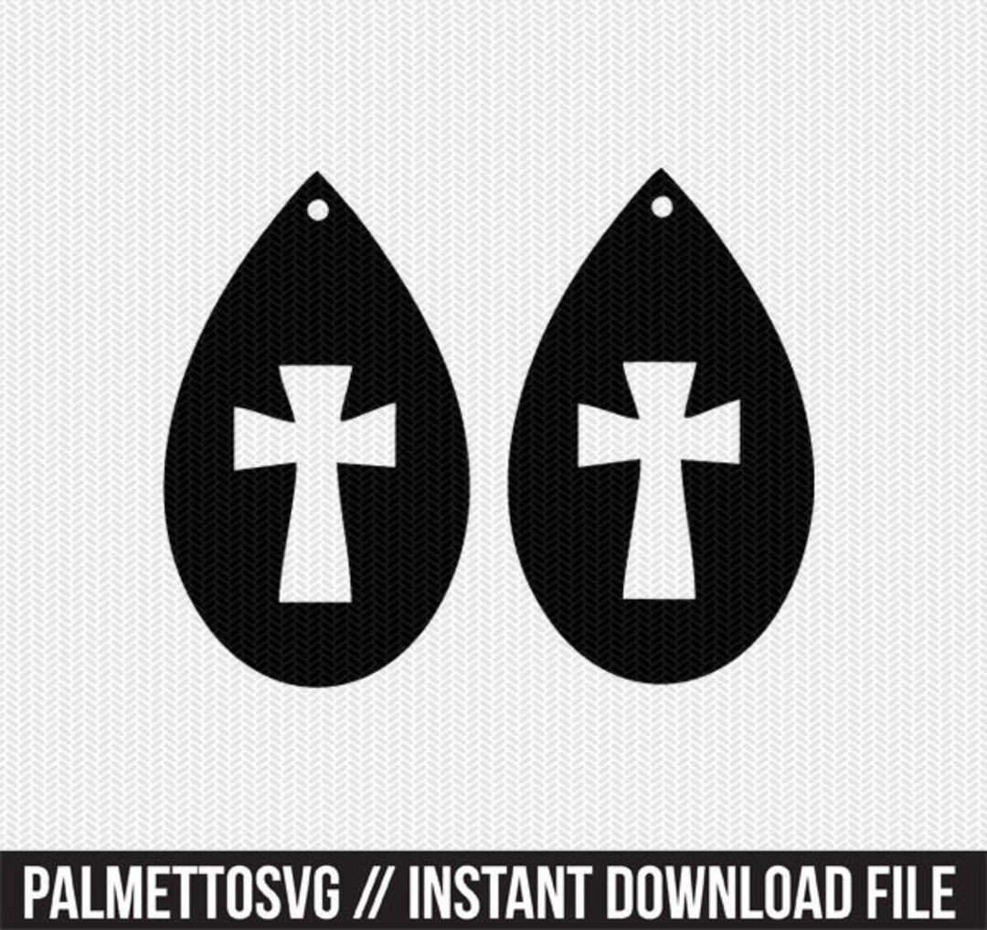 Cross Earring Svg, Earring Template Svg, Earring Svg, Earring Dxf ...