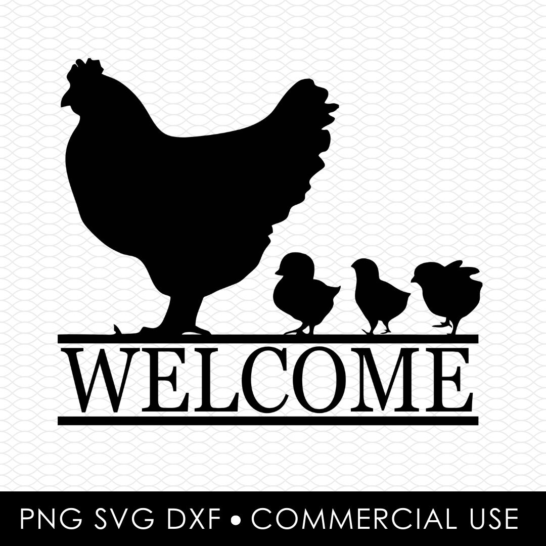 Bienvenido svg, pollo svg png, diseños de sublimación, diseños png ...