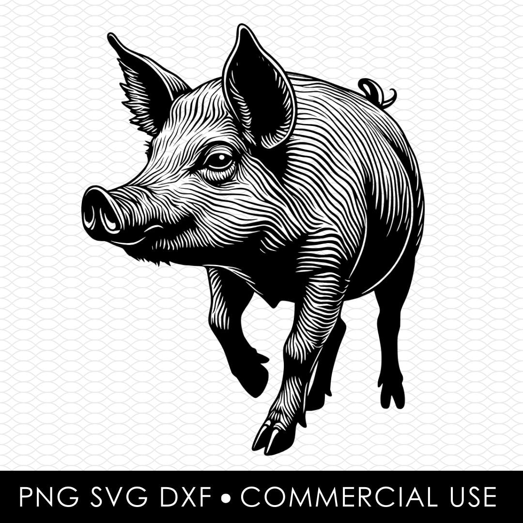 Pig Svg, Pig Png, Pig Dxf File, Pig Cut File, Pig Clip Art, Cricut ...