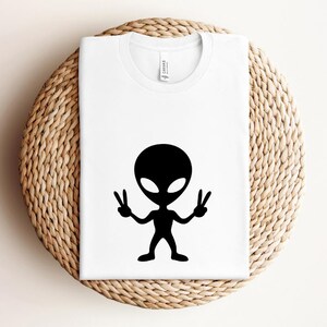 Alien Peace Sign Svg Png, Alien Svg, Alien Png, Svg Designs, Laser Cut ...