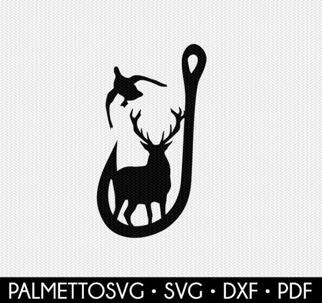 Fishing hook svg buck deer svg deer svg fishing svg - Etsy Portugal