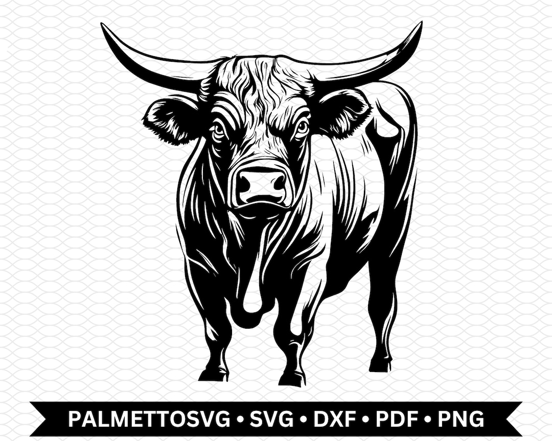 Bull Svg, Bull Dxf, Bull Cut File, Bull Clip Art, Bull Png, Svg Files ...