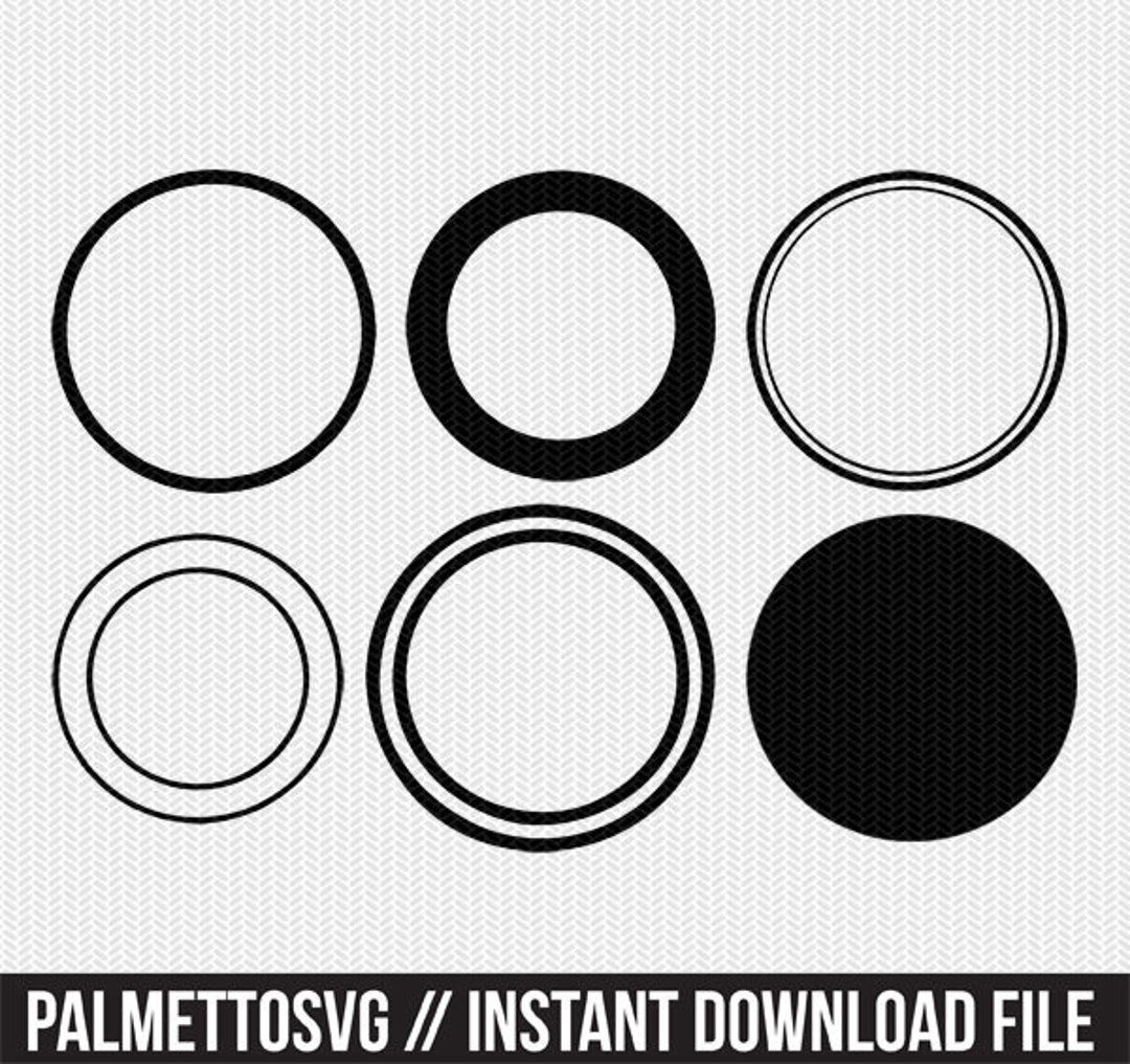 Circle Monogram Frame Svg, Monogram Svg, Monogram Dxf File, Svg Files ...