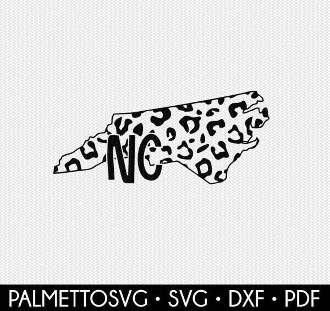 North Carolina Svg North Carolina Leopard Print Svg North - Etsy