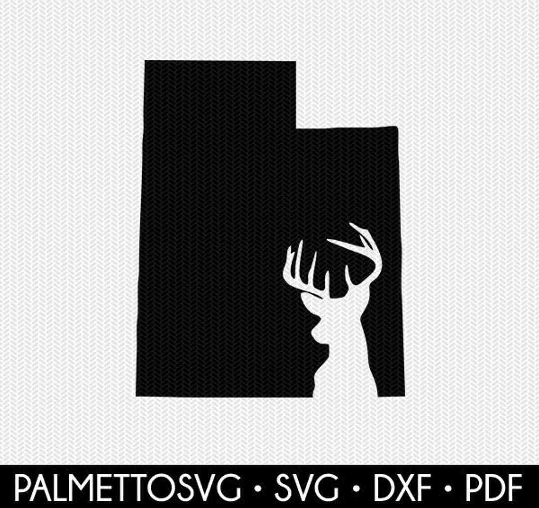 Utah Svg Deer Hunting Svg Deer Hunting Dxf File Deer - Etsy