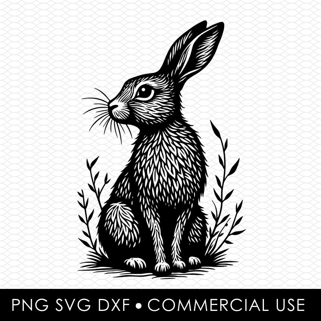 Rabbit Svg, Rabbit Png, Rabbit Dxf, Rabbit Cut File, Sublimation ...