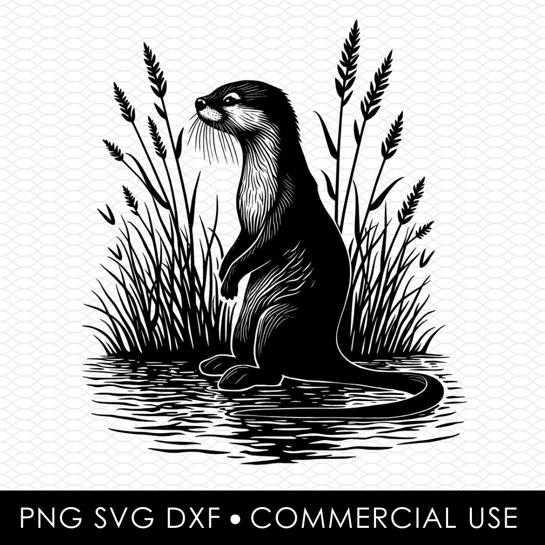 Otter Svg, Otter Png, Otter Dxf, Otter Cut File, Sublimation Designs ...