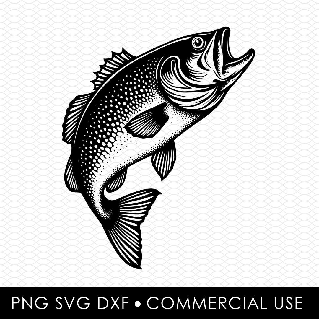 Bass Svg, Bass Png, Bass Png Design, Bass Dxf, Fishing Svg, Sublimation ...