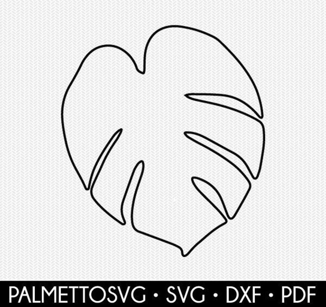 Monstera svg monstera dxf monstera cut file leaf svg plant - Etsy México
