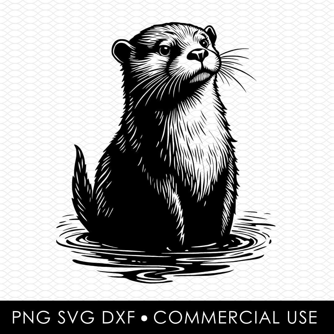 Otter Svg, Otter Png, Otter Dxf, Otter Cut File, Sublimation Designs ...