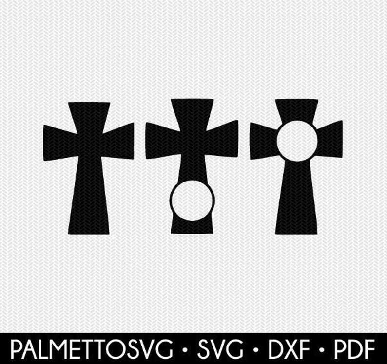 Cross Monogram Frame Svg Dxf File Instant Download Silhouette | Etsy