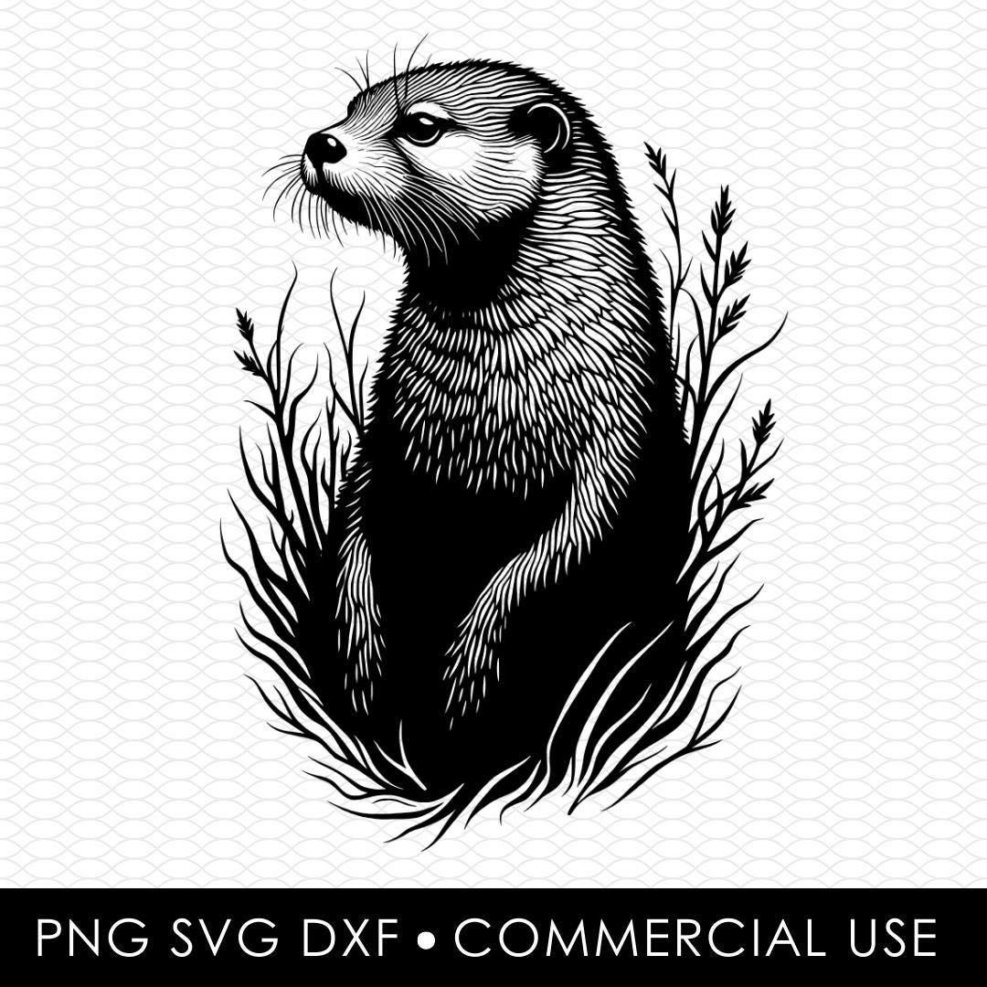 Otter Svg, Otter Png, Otter Dxf, Otter Cut File, Sublimation Designs ...