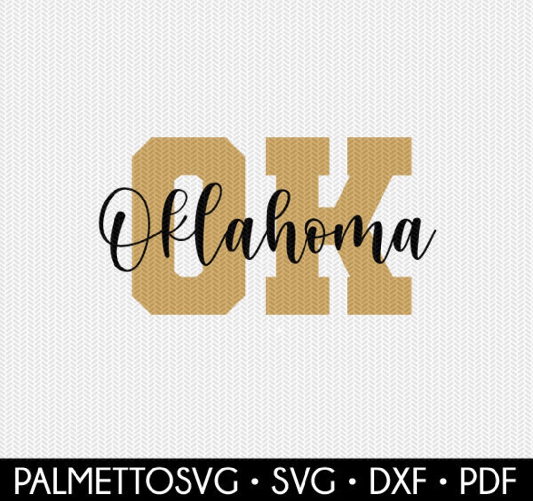 Oklahoma Svg Oklahoma Clip Art Oklahoma Cut File Dxf File - Etsy
