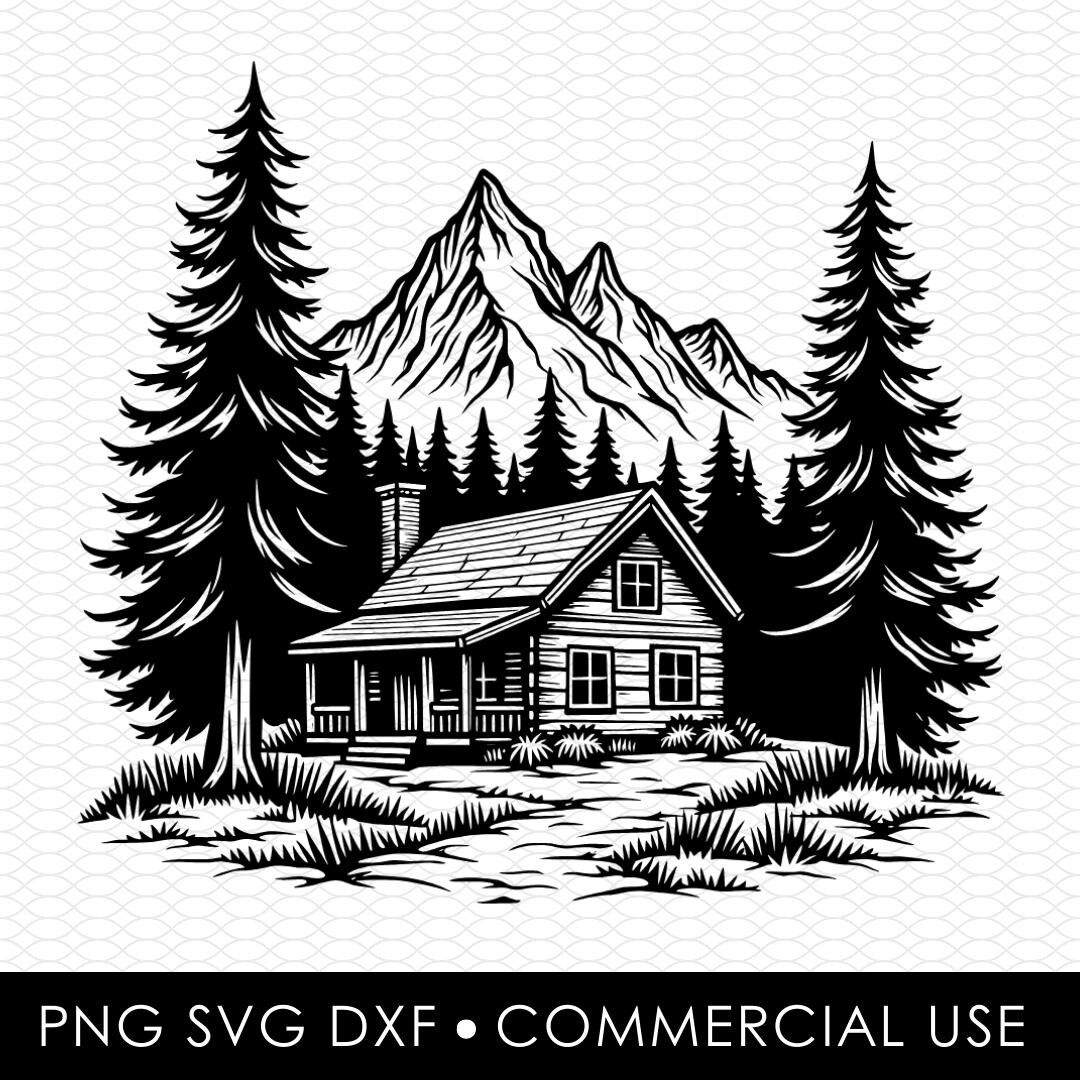 Cabin Svg, Cabin Png, Cabin Cut File, Cabin Dxf, Cabin Laser Cut File ...