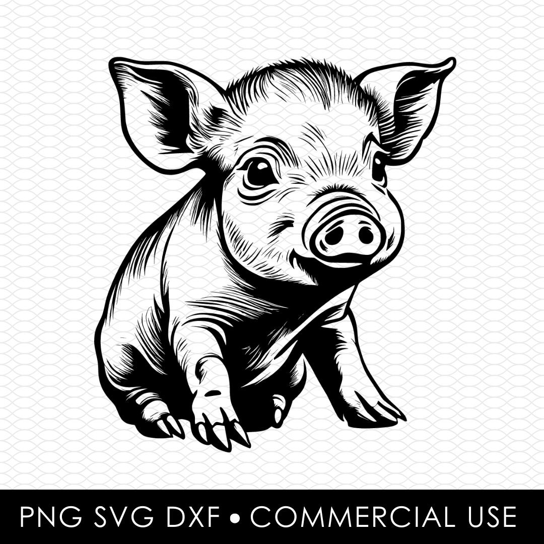 Pig Svg Dxf Png, Laser Cut File, Sublimation Design, Svg Cut File ...