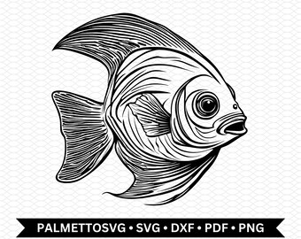 Fish Svg, Png and Jpeg, Eps, Dxf Files, Instant Download, Vector Files ...