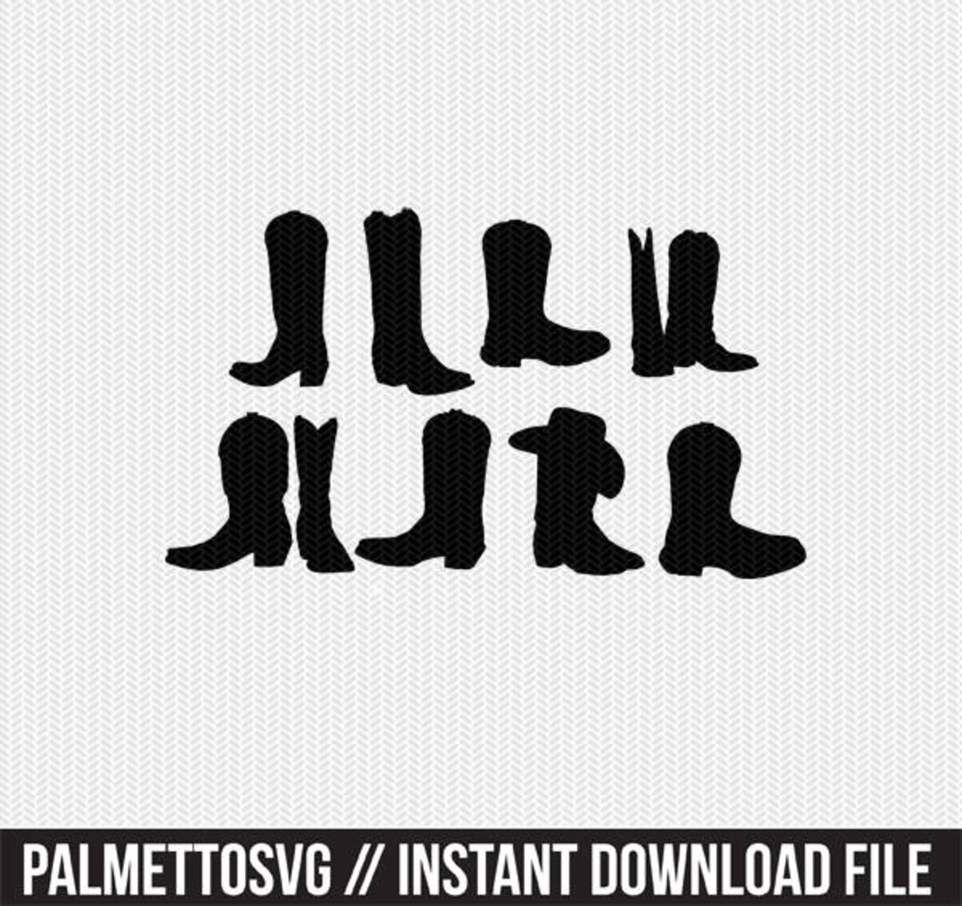 Cowboy Boots Svg, Boots Svg, Boots Dxf File, Boots Cut File, Boots Clip ...