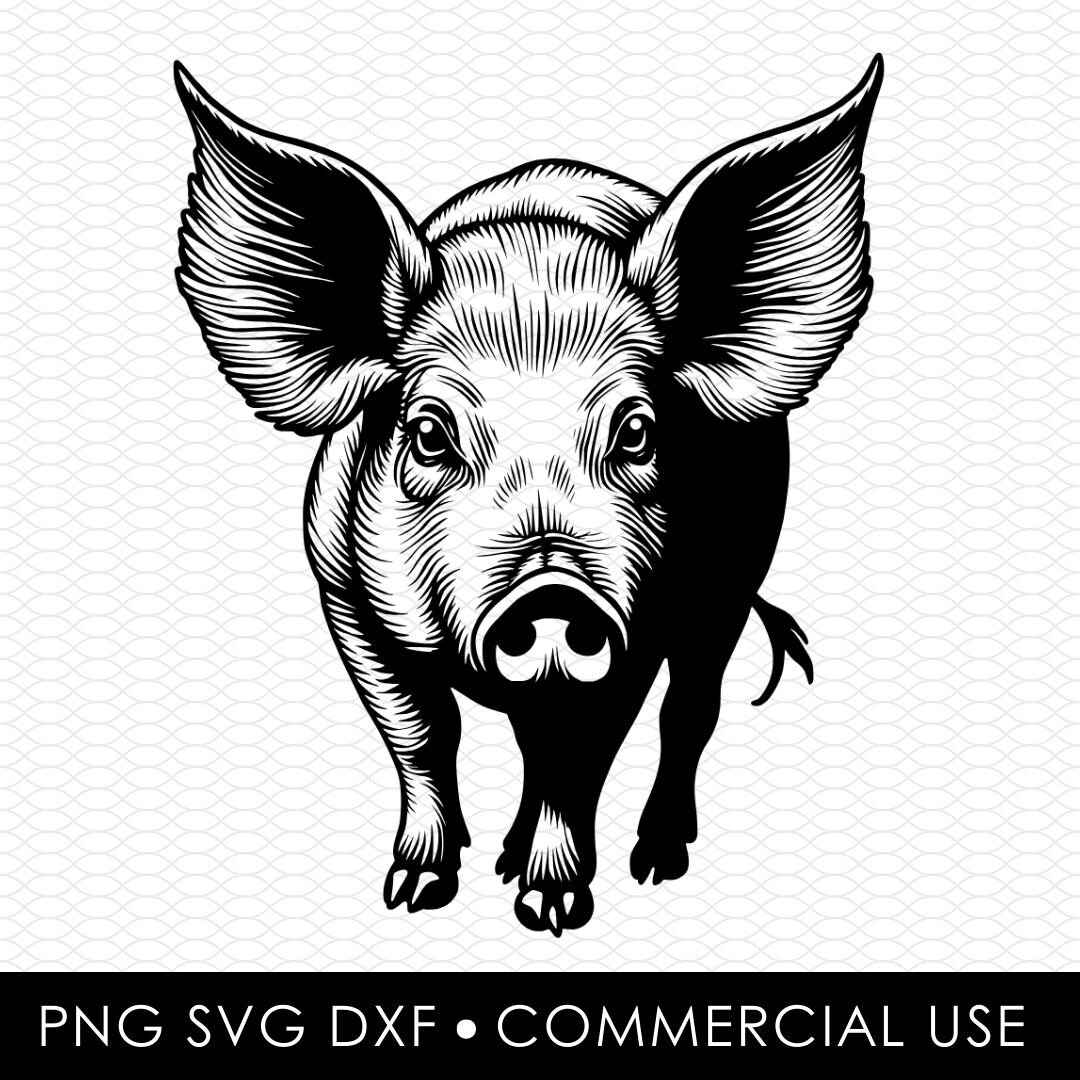 Pig Svg, Pig Png, Pig Dxf File, Pig Cut File, Pig Clip Art, Cricut ...