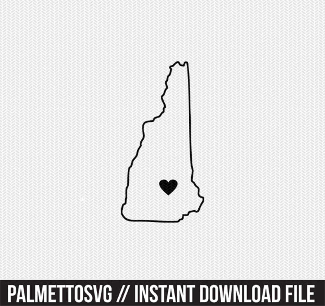 New Hampshire Outline Svg New Hampshire Clip Art New - Etsy