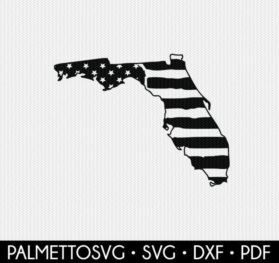 Florida Svg, American Flag Svg, Florida Dxf File, Florida Cut File ...