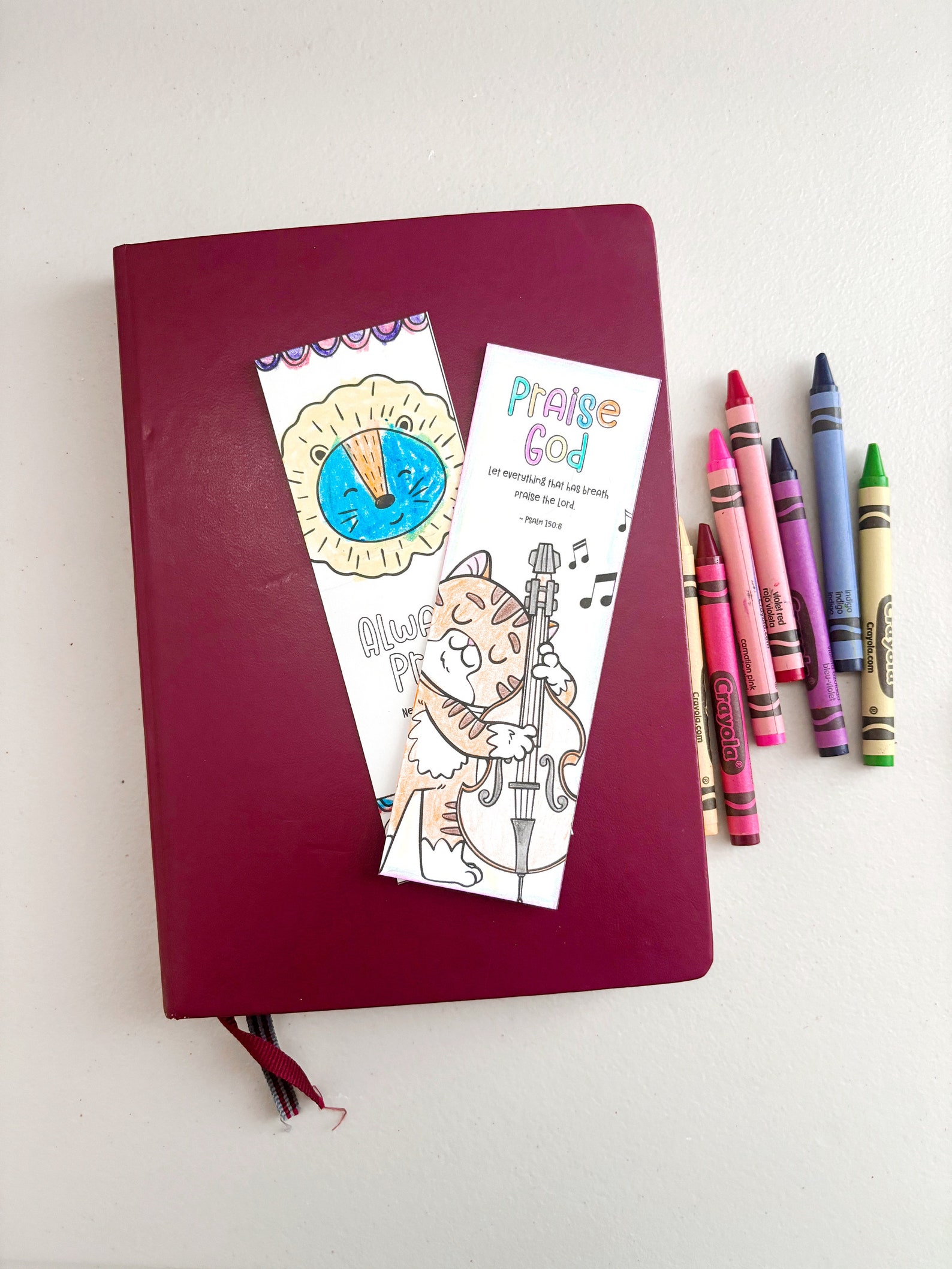 Bible-themed Coloring Pages and Scripture Coloring Bookmarks for ...