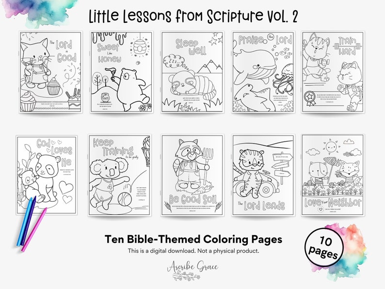Bible-themed Coloring Pages and Scripture Coloring Bookmarks for ...