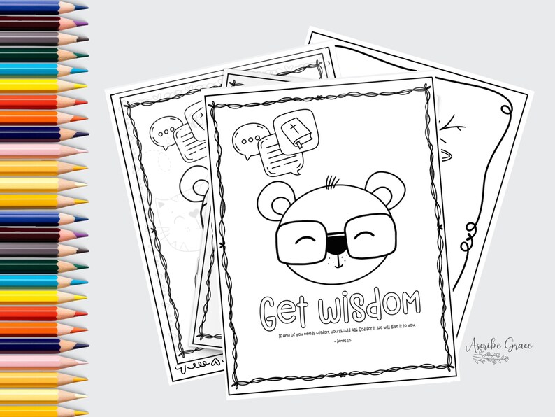 Little Lessons From Scripture Coloring Pages for Children | Bible ...