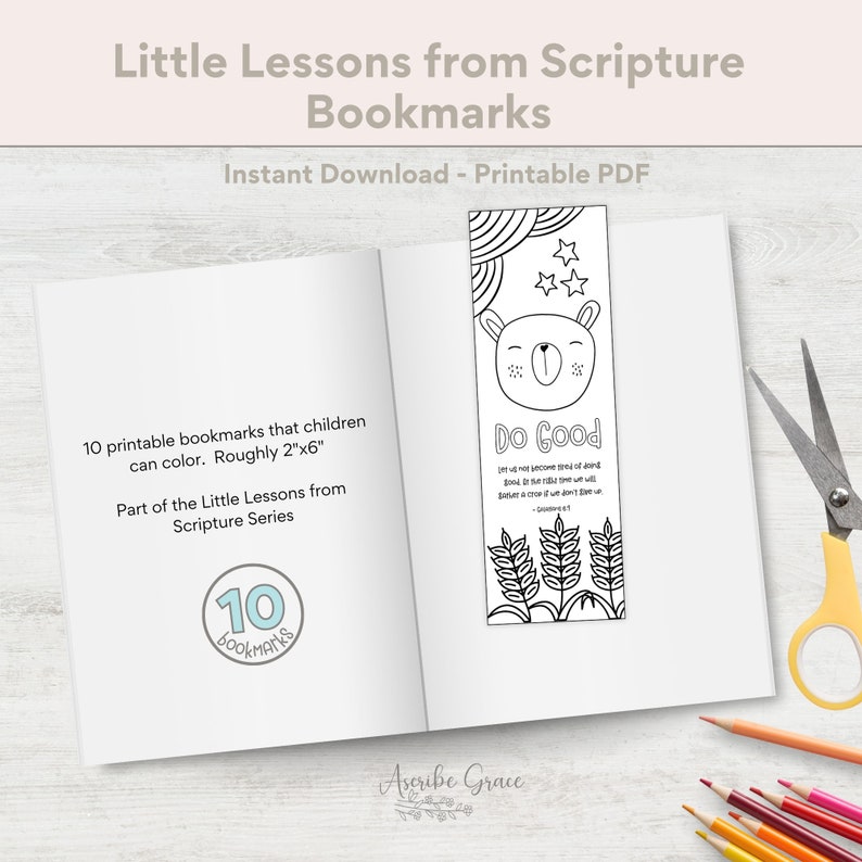 10 Printable Bible Verse Bookmarks for Kids | Scripture Verse Coloring ...