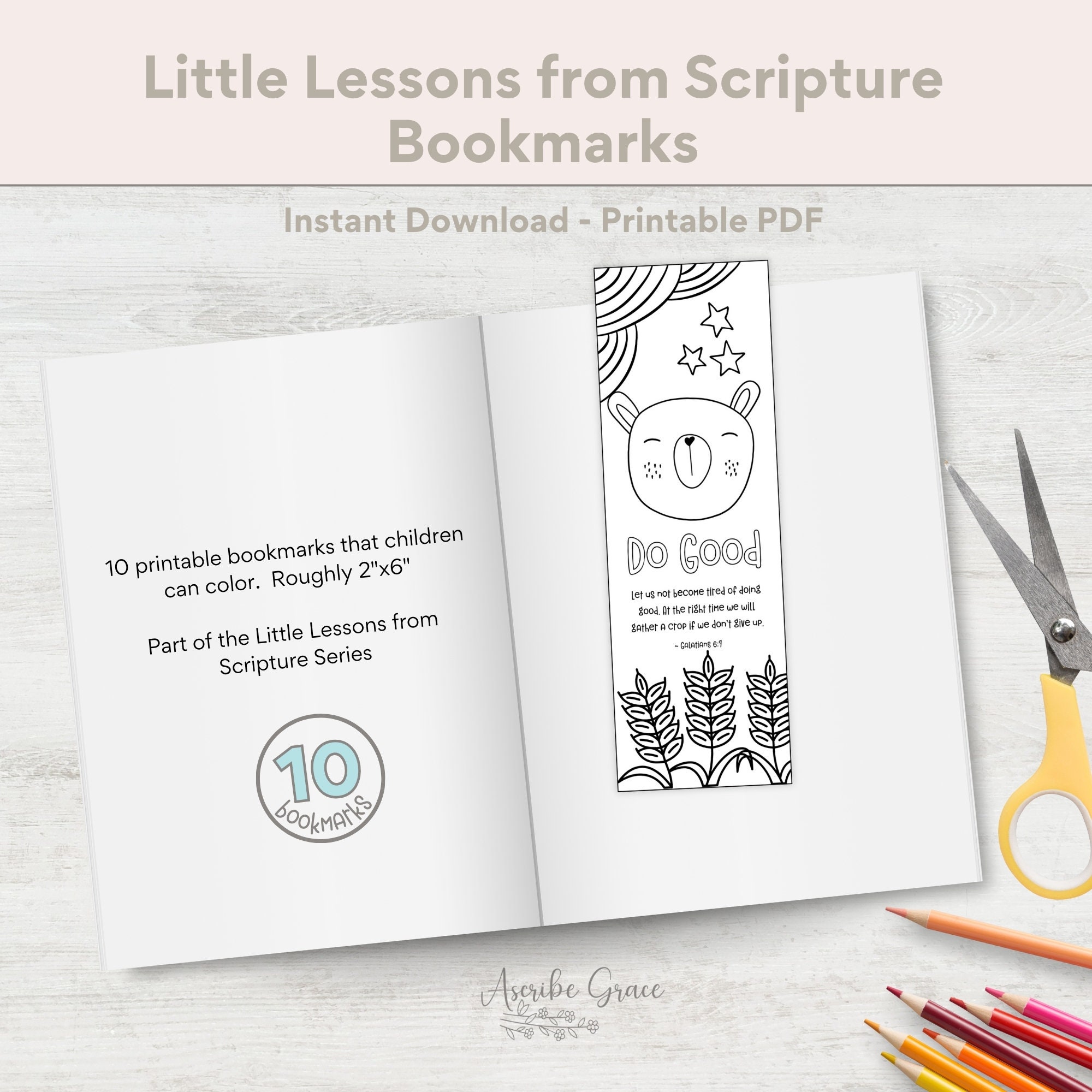 10 Printable Bible Verse Bookmarks for Kids | Scripture Verse Coloring ...