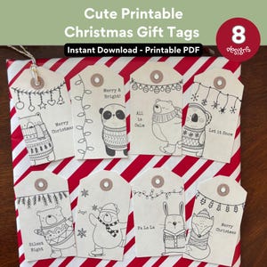 Printable Christmas Gift Tags, Digital Christmas Gift Tags, Christmas ...