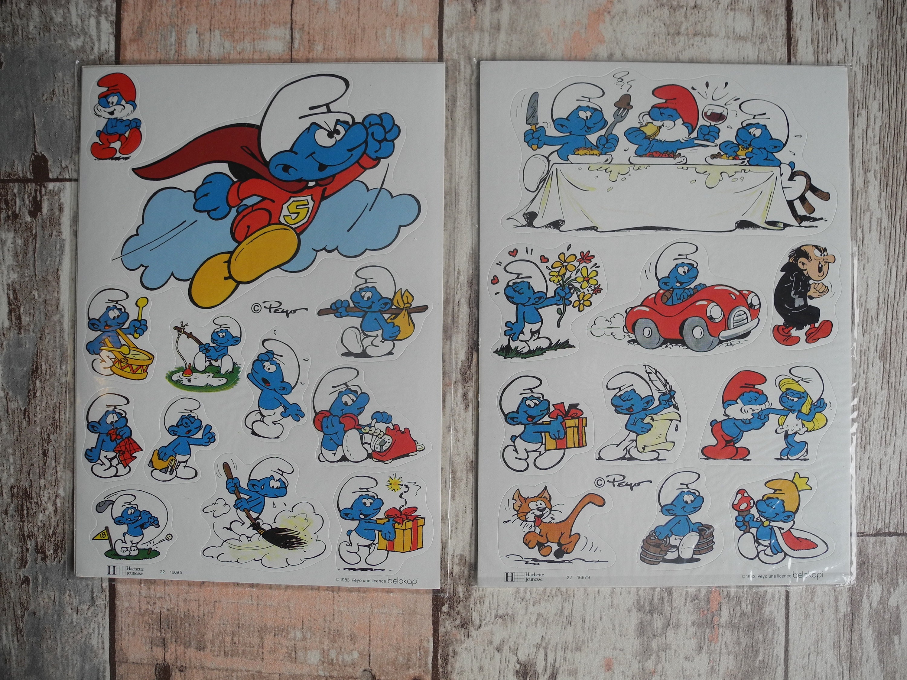 Vintage the Smurfs Stickers - Etsy