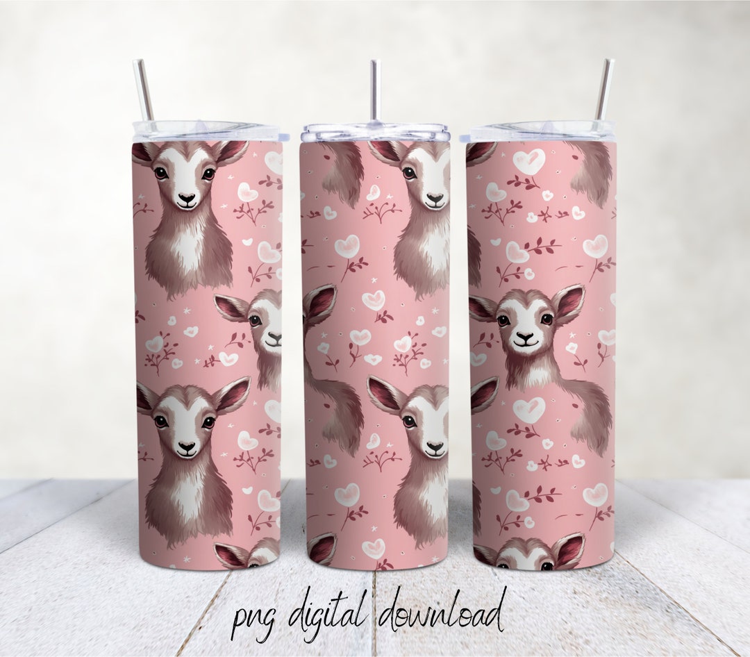 Brown Goats 20oz Sublimation Tumbler Design PNG Digital Download ...