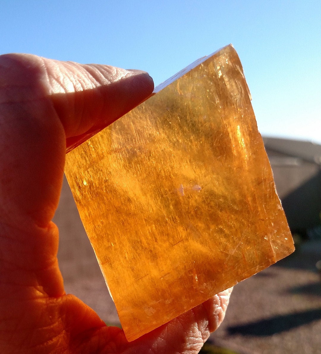 Honey Calcite Cube, Calcite Cube, Crystal Honey Colored Calcite ...