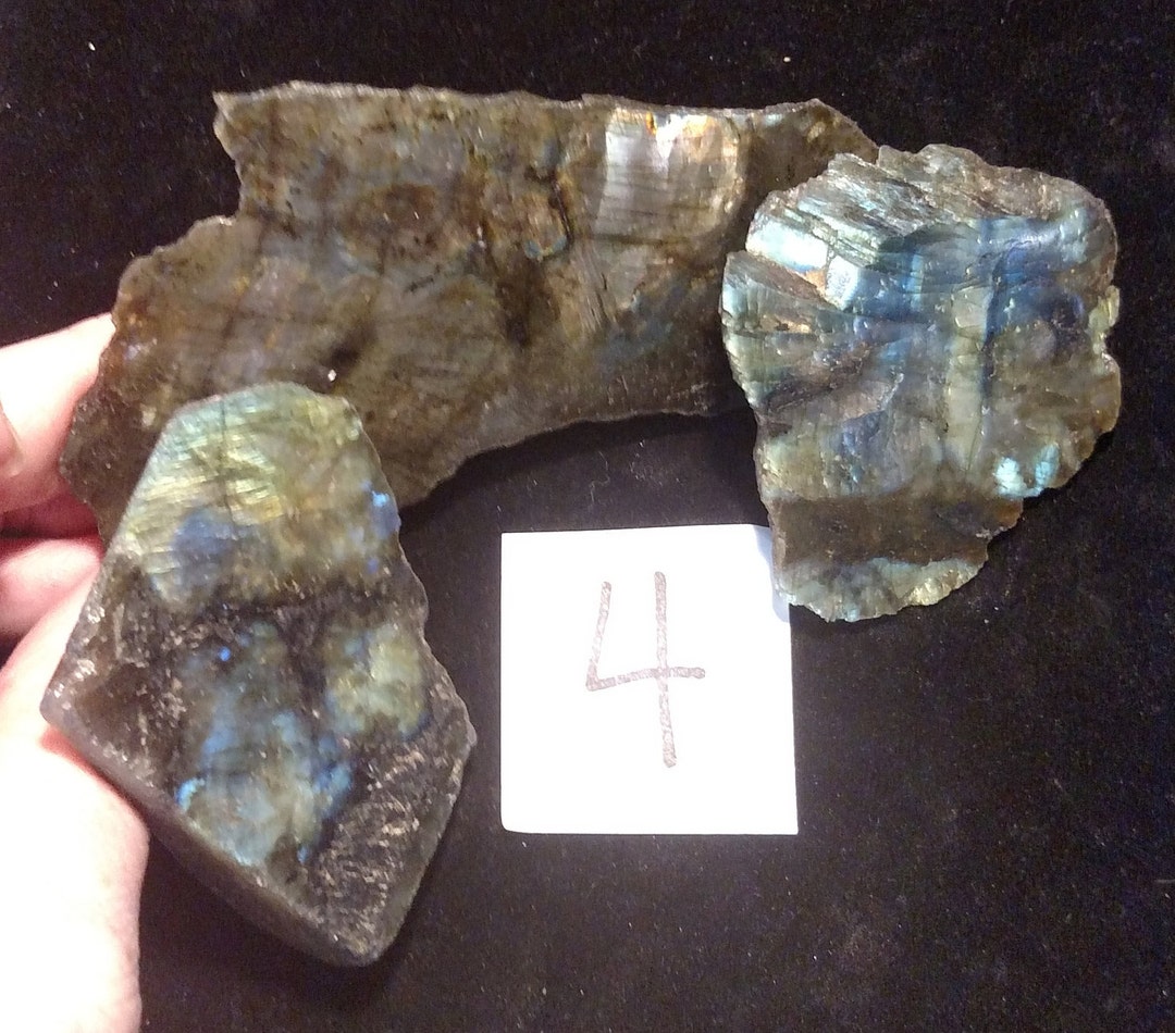 Labadorite Slab, Rough, Raw, Iridescent, 3 Piece Lot. - Etsy UK