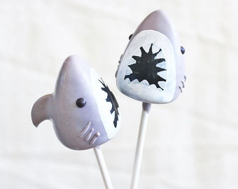 Shark Cake Pops 12 Cake Pops Individually Wrapped Birthday - Etsy
