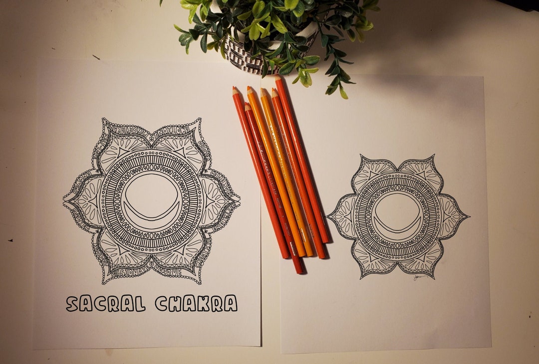 Coloring Sheet Sacral Chakra Digital Download Printable - Etsy
