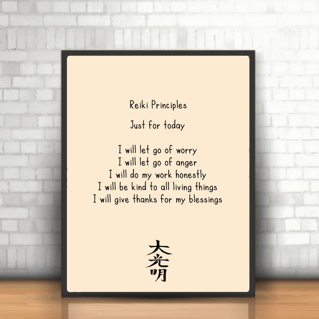 Reiki Principles INSTANT DOWNLOAD Printable Digital Download Daily ...