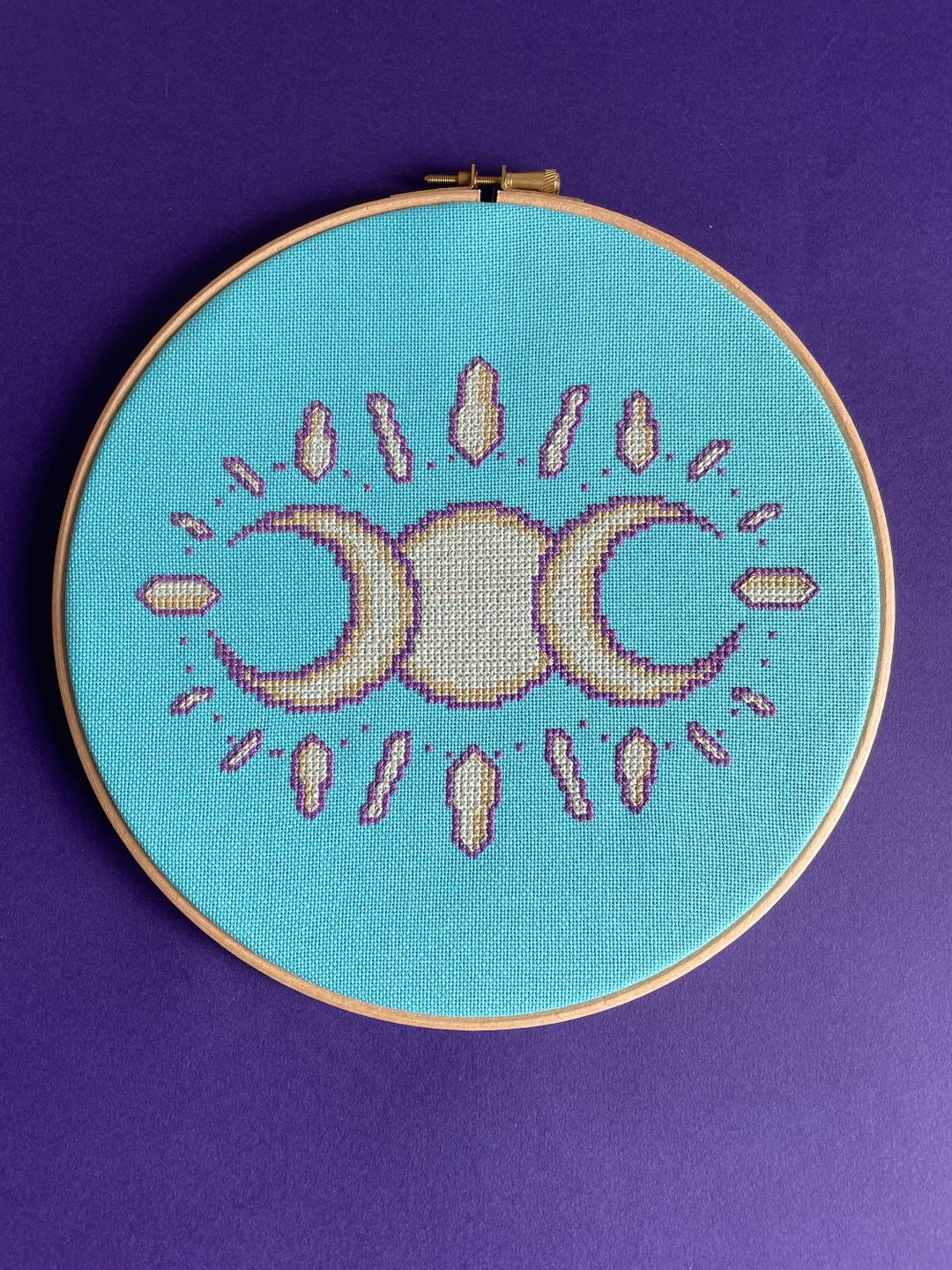 Triple Moon - Bold Halo Pdf Cross Stitch Pattern, From the Astral ...