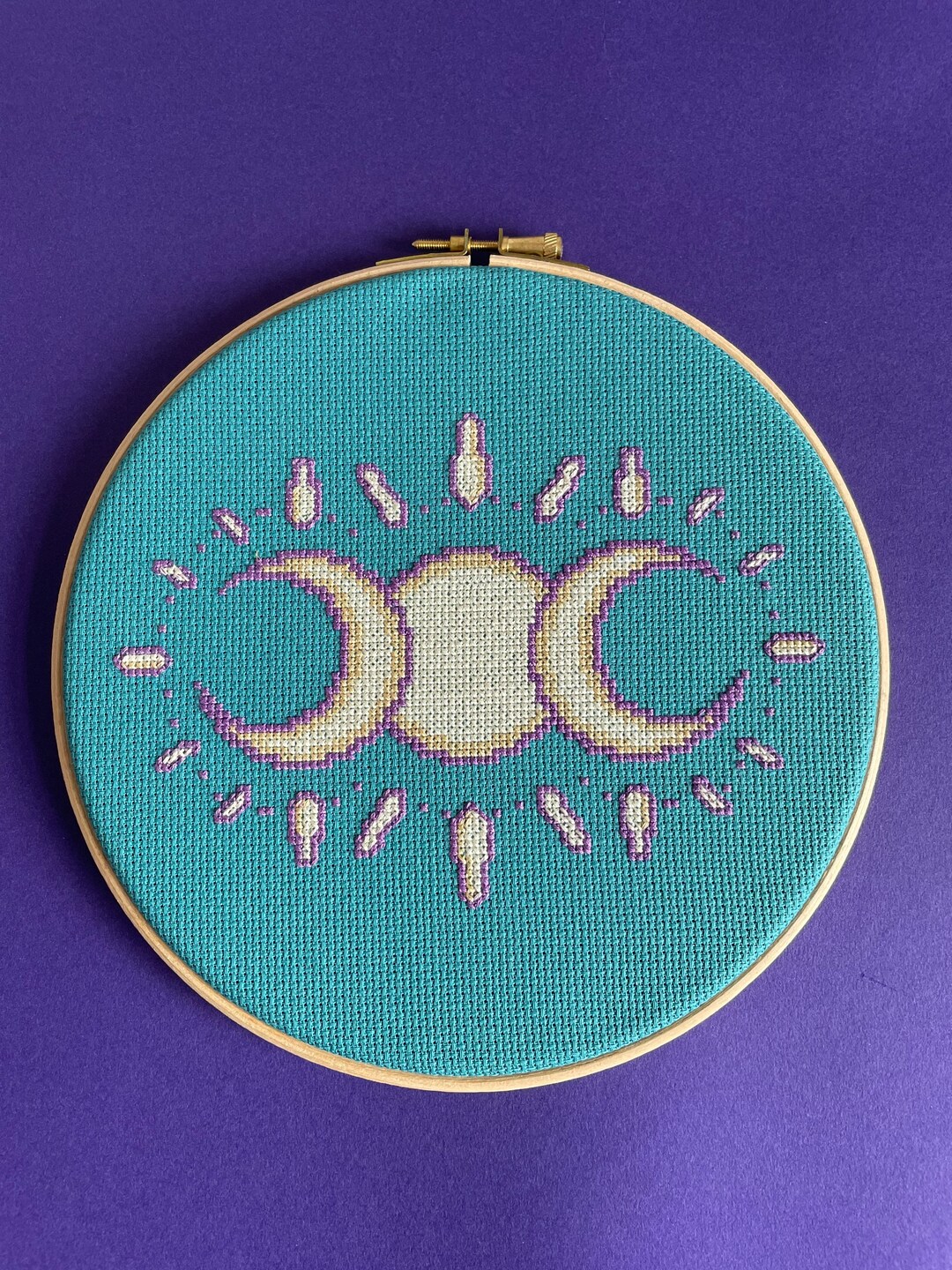 Triple Moon - Fine Halo Pdf Cross Stitch Pattern, From the Astral ...