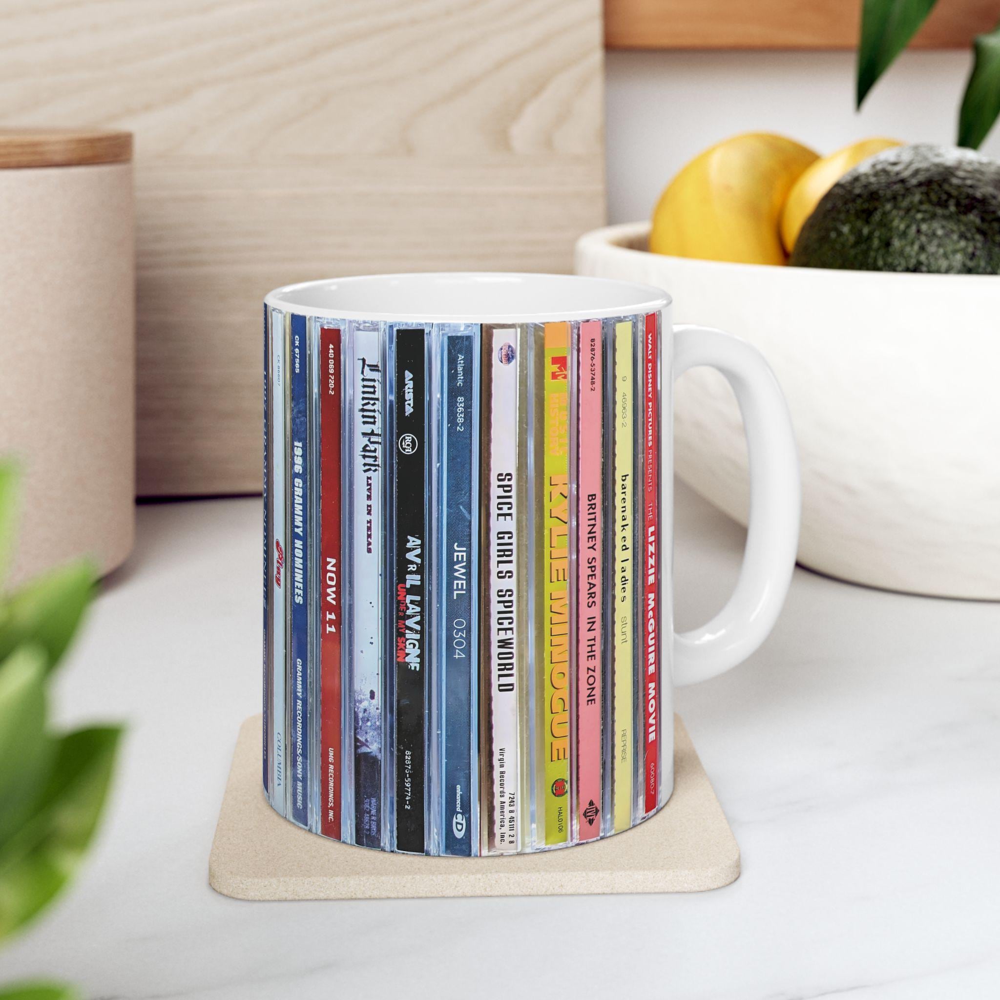 Musical Dvds From 90's Original Photo Ceramic Mug, Retro Fun Coffee Cup ...